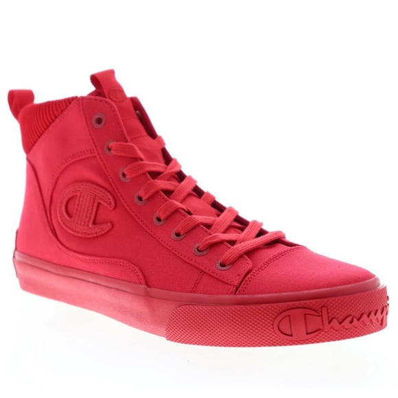 Champion | Shoes | Chmpion Metro Hi Cp0562m Mens Red Canvas High Top ...